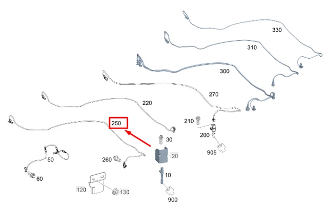 MERCEDES-BENZ SPRINTER 907 Rear Brake Wear Wiring A9075403105 NEW ...