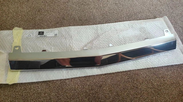 GENUINE MERCEDES BENZ AMG Front Bumper Lower Lip Chrome Trim Centre ...