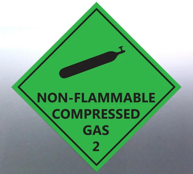 10 AT 15CM Non-Flammable compressed gas Decal Safe Material sign ...