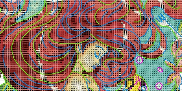 SCHEMA PUNTO CROCE Sirena Ariel Disney Cross Stitch Fantasy Su Dvd Usb ...