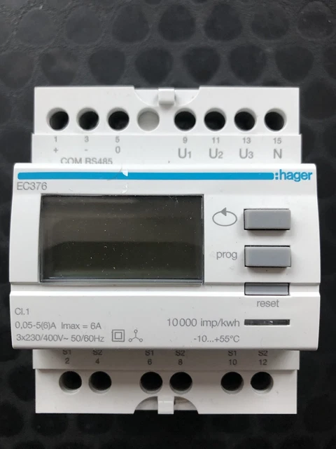 HAGER ENERGY METER EC376 electricity meter, meter converter meter for ...