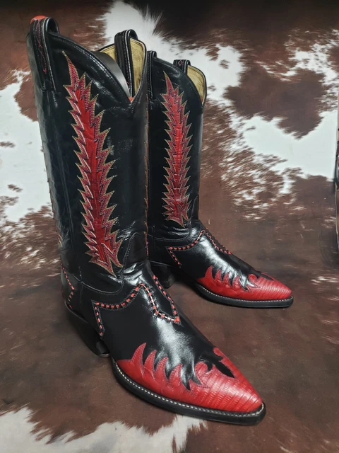 TONY LAMA VINTAGE Gold Label 🏷 Firewalker Western Cowboy Boots Mens ...