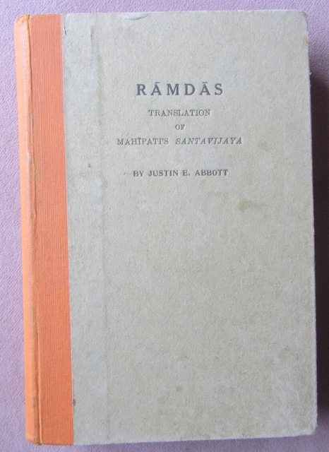 1932 RAMDAS POET Saints of Maharashtra Book English Mahipati’s ...