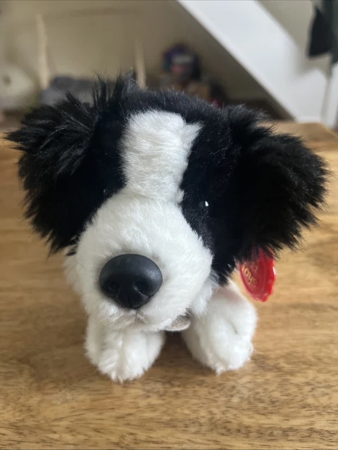 KEEL TOYS JESSIE Border Collie Sheep Dog Plush Blue Collar And Name Tag ...