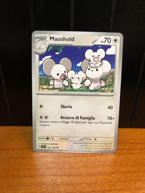 CARTA POKEMON MAUSHOLD 161/198 Scarlatto E Violetto 2023 Non Comune Ita ...