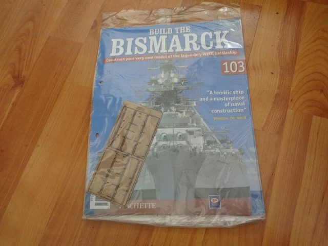 1/200 HACHETTE BUILD The Bismarck Wooden Model Battleship Issue 103 Inc ...
