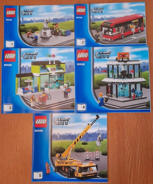 LEGO CITY 60026 Town Square Instructions/Manuals 1-2-3-4 And 5 Booklets ...