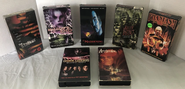 VINTAGE VHS LOT Of 7 Horror Movie Bundle Killer Instinct, Phantasm ...
