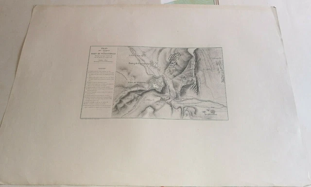 MILITARY PLAN ATTACK Map Of Fort De Fenestrelle In 1708 Louis Xiv Circa ...