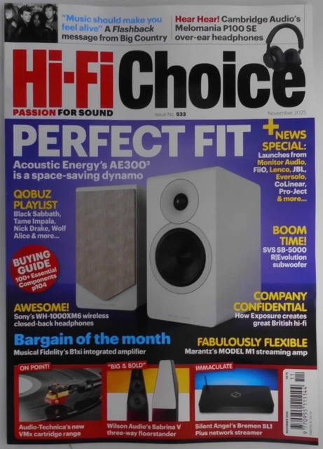 HI-FI CHOICE MAGAZINE Nov 2025 Acoustic Energy AE300² +Music Fidelity's ...