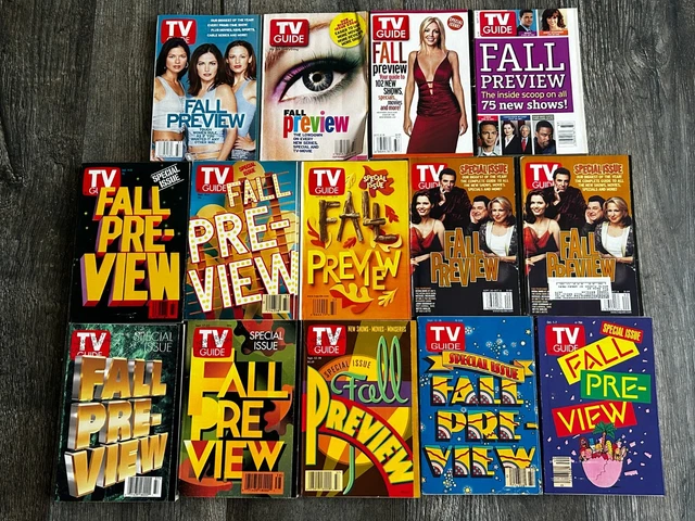 TV GUIDE FALL Preview 14pc Lot New York Metropolitan NJ Cable NY Metro ...
