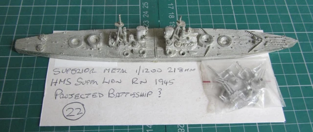 HMS SUPER LION Projected Battleship? by Superior, Scale 1/1200 1/1250 ...