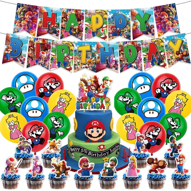 2023 SUPER MARIO Bros Happy Birthday Geburtstagsdeko Luftballons Banner ...