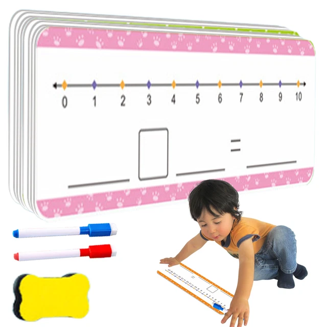 DRY ERASE NUMBER Line Board Lapboard Double Sided White Board £9.60 ...
