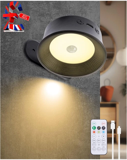 RECHARGEABLE WALL LIGHTS, Motion Sensor Lights Indoor with Remote, 3 ...