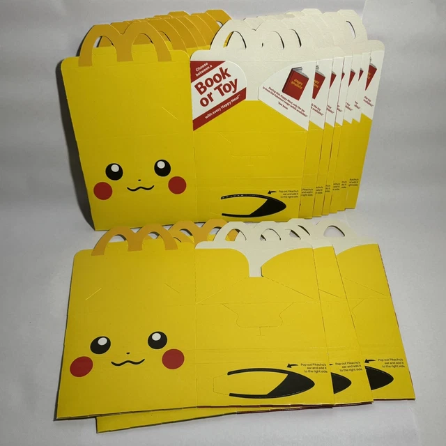 MCDONALD'S HAPPY MEAL Box Varied Versions 10 x Pokémon Pikachu - Empty ...