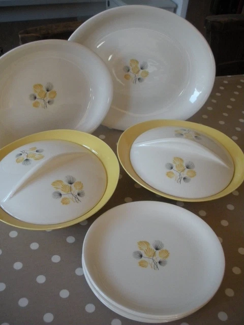 BRISTOL POTTERY. COTTON Grass. Dinner Service / Supper Set for 6. 1950s ...