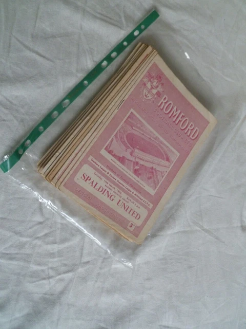 MY PRIVATE COLLECTION Romford 1950 's football programmes 38 in total £ ...