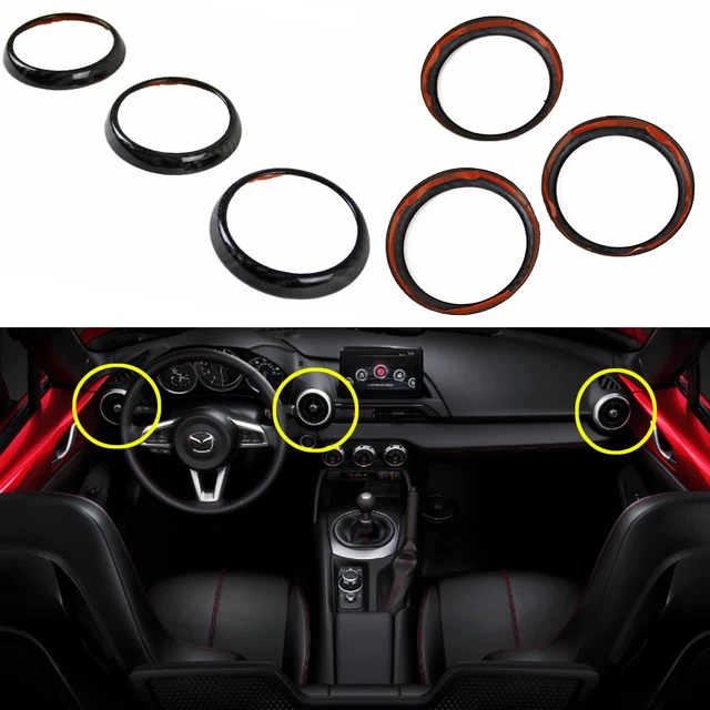 2023 FIT FOR Mazda MX-5 ND Miata 4th Air Vent Frame Set Cover Trim Dry ...