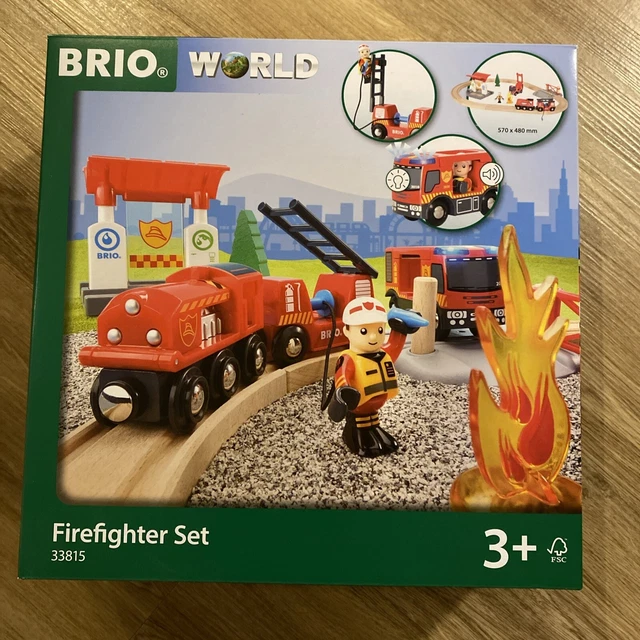 BRIO 33815 BAHN Feuerwehr Set Holzeisenbahn -Firefighter Set NEU Ovp Ab ...