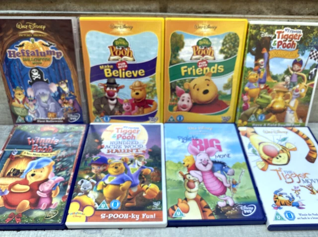 DISNEY WINNIE THE POOH 7x DVD My Friends V Merry Pooh Yr Heffalump Book ...