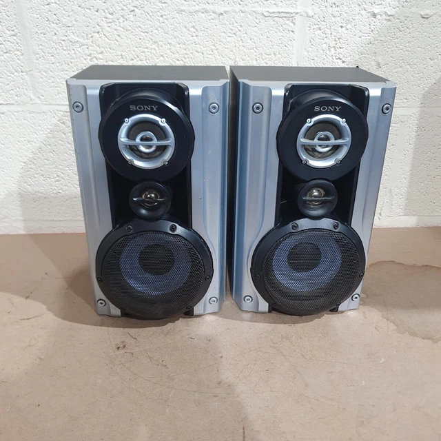 SONY SS-RG121 SILVER Wired 3-Way Bass Reflex Mini Hi-Fi System L/R Speaker Pair £29.99 - PicClick UK
