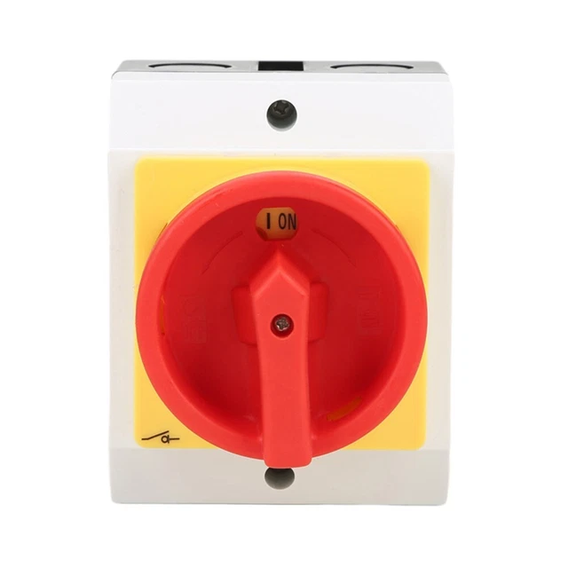 MAIN SWITCH CIRCUIT Breaker 25A 4-Pin Rotary Switch IP65 UKP Isolating ...