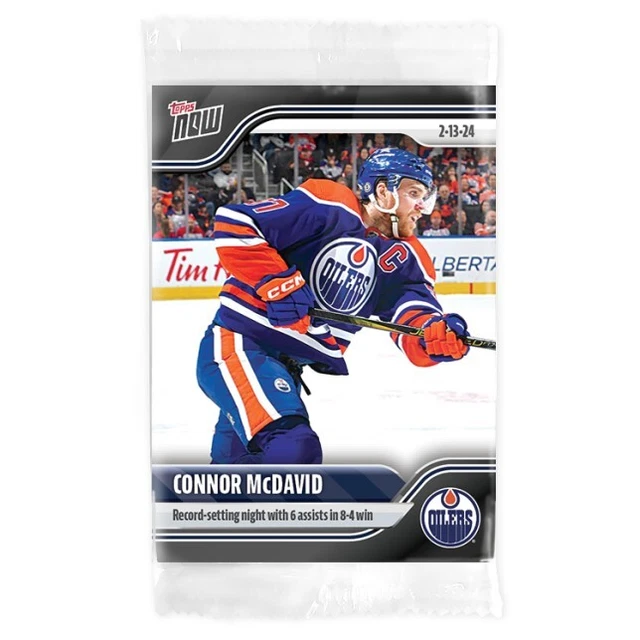 CONNOR MCDAVID 2023-24 Topps Now /370 Sticker #120 Edmonton Oilers $3. ...