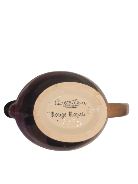 CARLTON WARE ROUGE Royale Pitcher Jug Art Deco 1930s English Lusterware ...