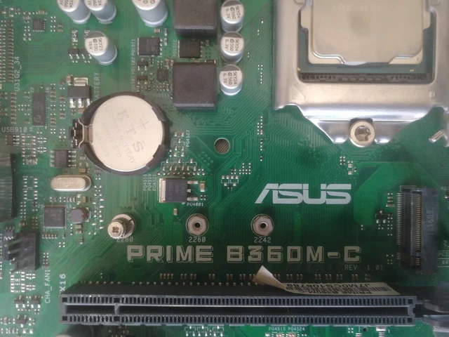 FOR ASUS PRIME B360M-C Motherboard Support DDR4 64GB VGA+DVI+ 100% Test ...