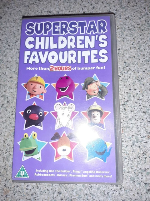 SUPERSTAR CHILDREN'S FAVOURITES (Vhs/Pal) Bumper Double Video Set £17. ...