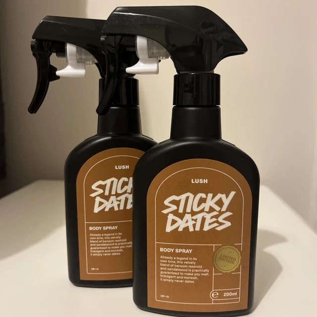 LUSH STICKY DATES Body Spray 200ml x2 £26.46 - PicClick UK