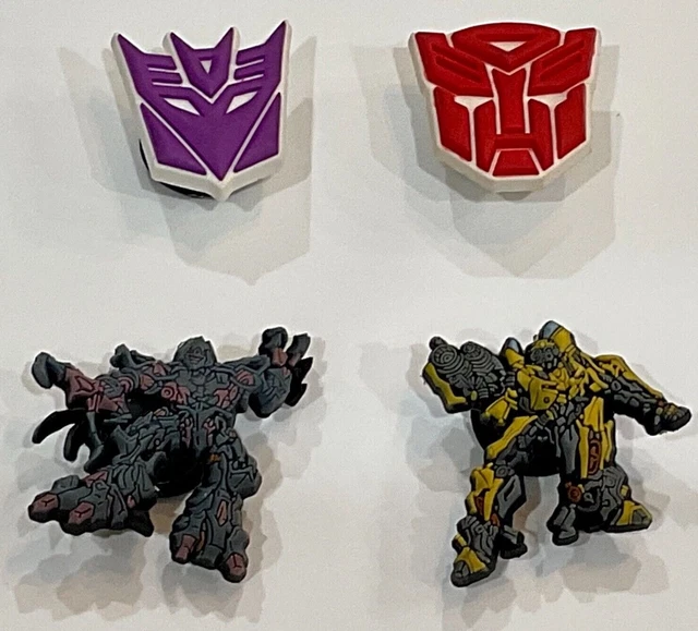 TRANSFORMERS JIBBITZ AUTOBOT, Decepticon, Bumblebee, Megatron RARE 2006 ...