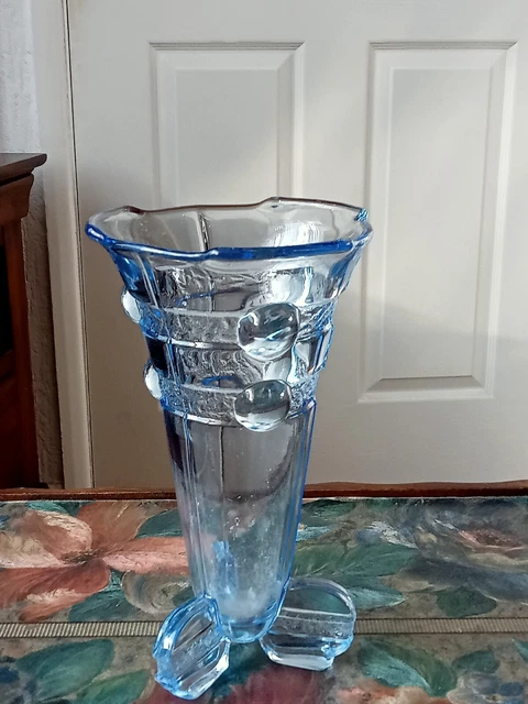 A BEAUTIFUL ART DECO BLUE GLASS ROCKET VASE 1930s £12.50 - PicClick UK