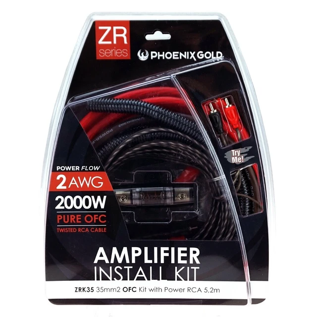 PHOENIX GOLD ZRK35 2AWG Pure OFC Amplifier Wiring Kit 2000W £169.95 ...