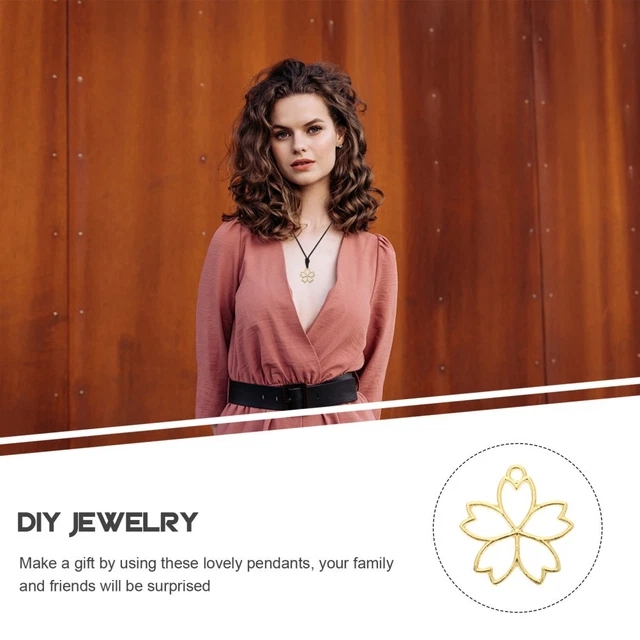 20 PCS DURABLE Metal Frame Diy Kit Hollow Pendant Jewelry Making $21.28 ...