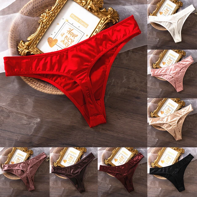 FRAUEN SEXY SATIN Höschen Schlüpfer Dessous Nahtlose Unterwäsche Tanga Slips ~ EUR 4,77 ...