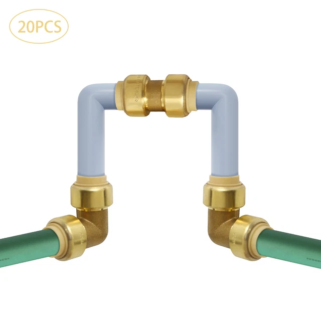 RACCORDS DE TUYAUTERIE 1/2" 10 X accouplements droits 10X 90° coude ...