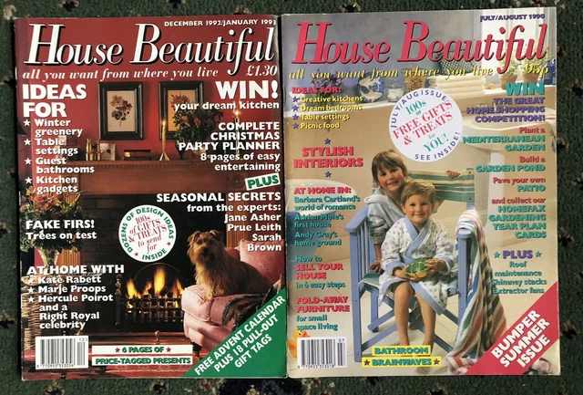 2 VINTAGE HOUSE Beautiful Magazines July/August 1990 & December 1992/Januy1993 £10.00 - PicClick UK