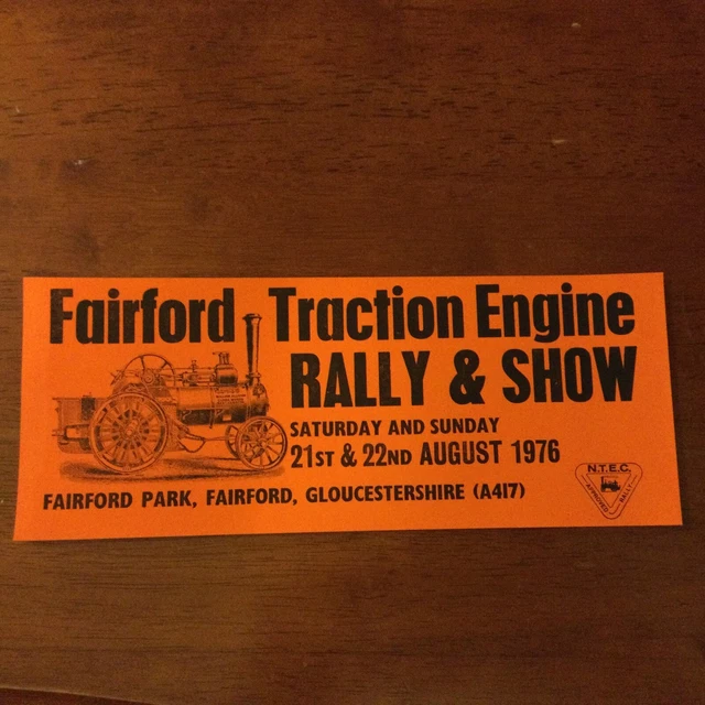 ORIGINAL FAIRFORD TRACTION Engine Rally & Show Poster August 1976 £1.99 ...