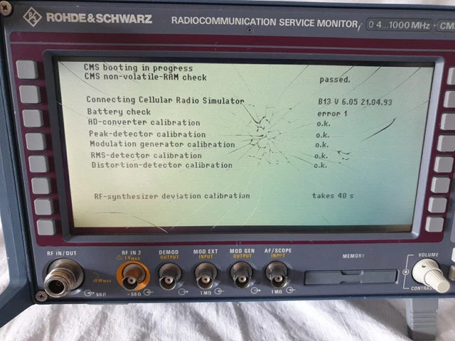 ROHDE & SCHWARZ CMS52 Radiocommunication Service Monitor, 0840.0009.52 ...