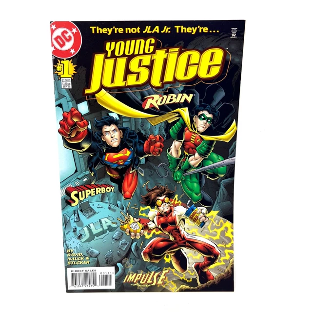 YOUNG JUSTICE #1 Comic DC 1998 Robin Superboy Impulse Red Tornado Peter ...