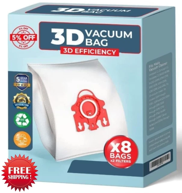 3D DUST BAG for C2,S241-256i,S290,S300i,S578,S700,S4,S6 Canister Vacuum ...