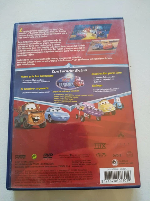 CARS DISNEY PIXAR 2006 - DVD + Extras Region 2 Spanish English Am £23. ...