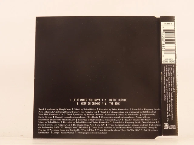SHERYL CROW IF IT MAKES YOU HAPPY (K90) 4 Track CD Single Picture Sleeve A&M Rec £4.30 - PicClick UK