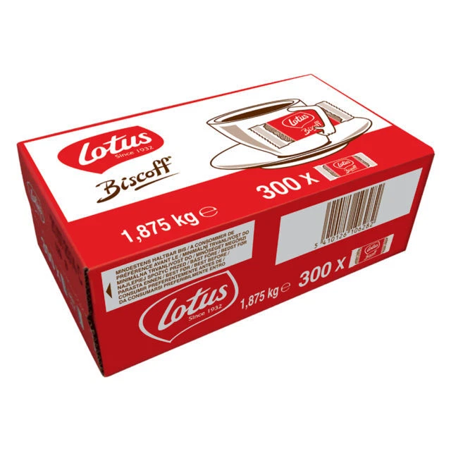 LOTUS BISCOFF ORIGINAL Caramelised Single Biscuits Pack of 300 - racked ...