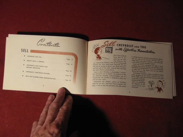 1949 CHEVY SALESMAN Guide Sales Brochure Booklet Catalog Old Original ...