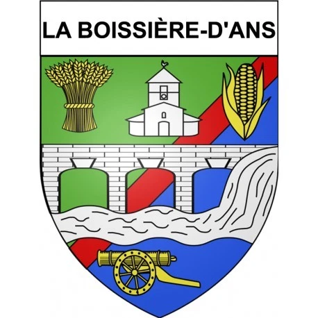 LA BOISSIÈRE-D'ANS 24 ville Stickers blason autocollant adhésif Taille:8 cm EUR 3,99 - PicClick FR