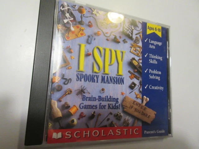 SCHOLASTIC I SPY Spooky Mansion PC CD-ROM Windows Mac 1999 Educational ...