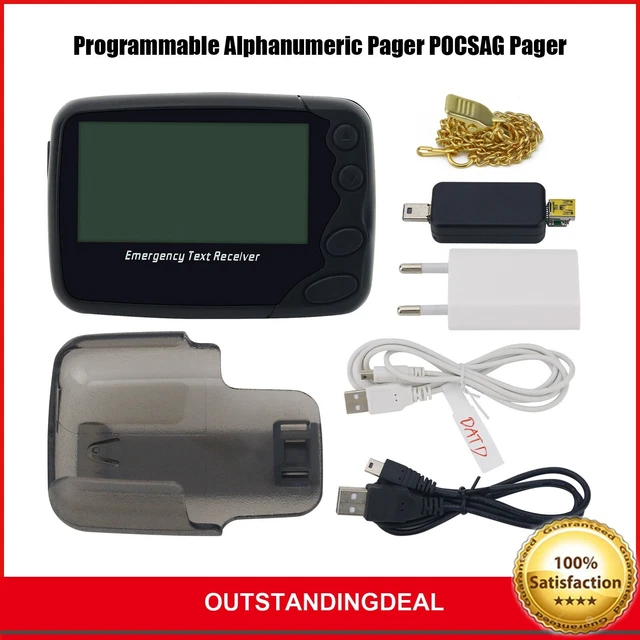 PROGRAMMABLE ALPHANUMERIC PAGER POCSAG Pager Emergency Text Receiver ...